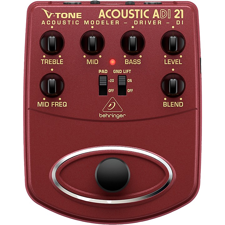 Behringer ADI21 V-Tone Acoustic Driver Direct Recording Preamp/DI Box ...