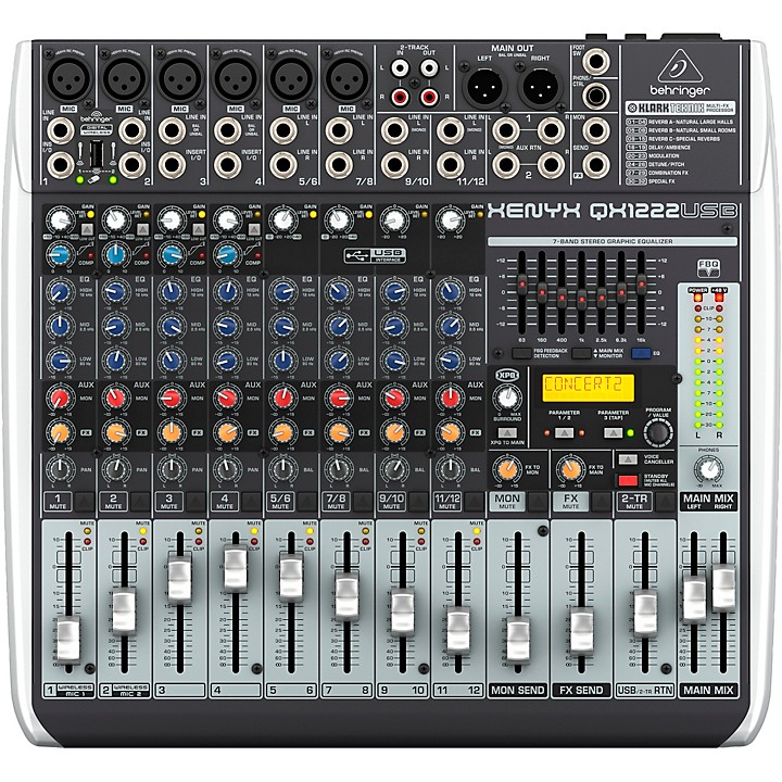 Behringer XENYX QX1222USB USB Mixer With Effects | Music & Arts
