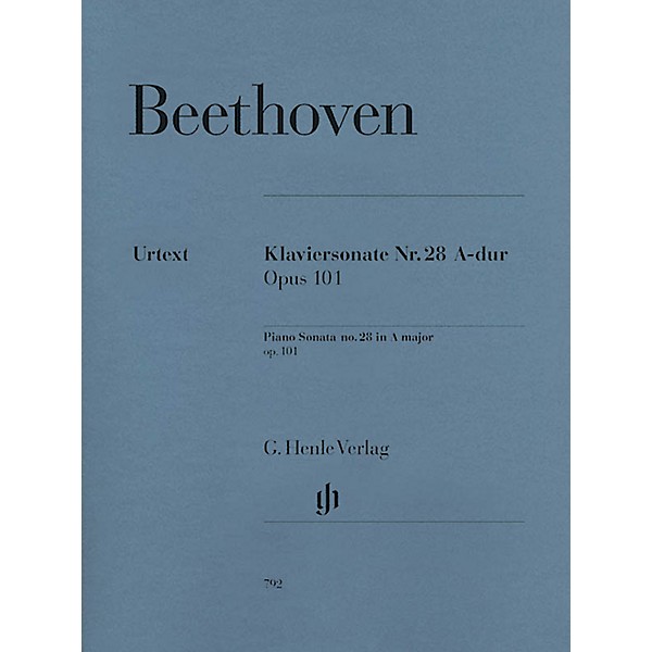 G. Henle Verlag Beethoven: Sonata No. 28 in A Major, Opus 101 (Revised ...