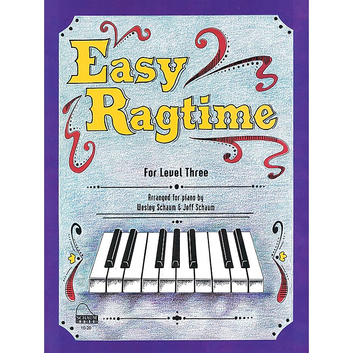 Schaum Easy Ragtime (Level 3 Early Inter) Educational Piano Book ...