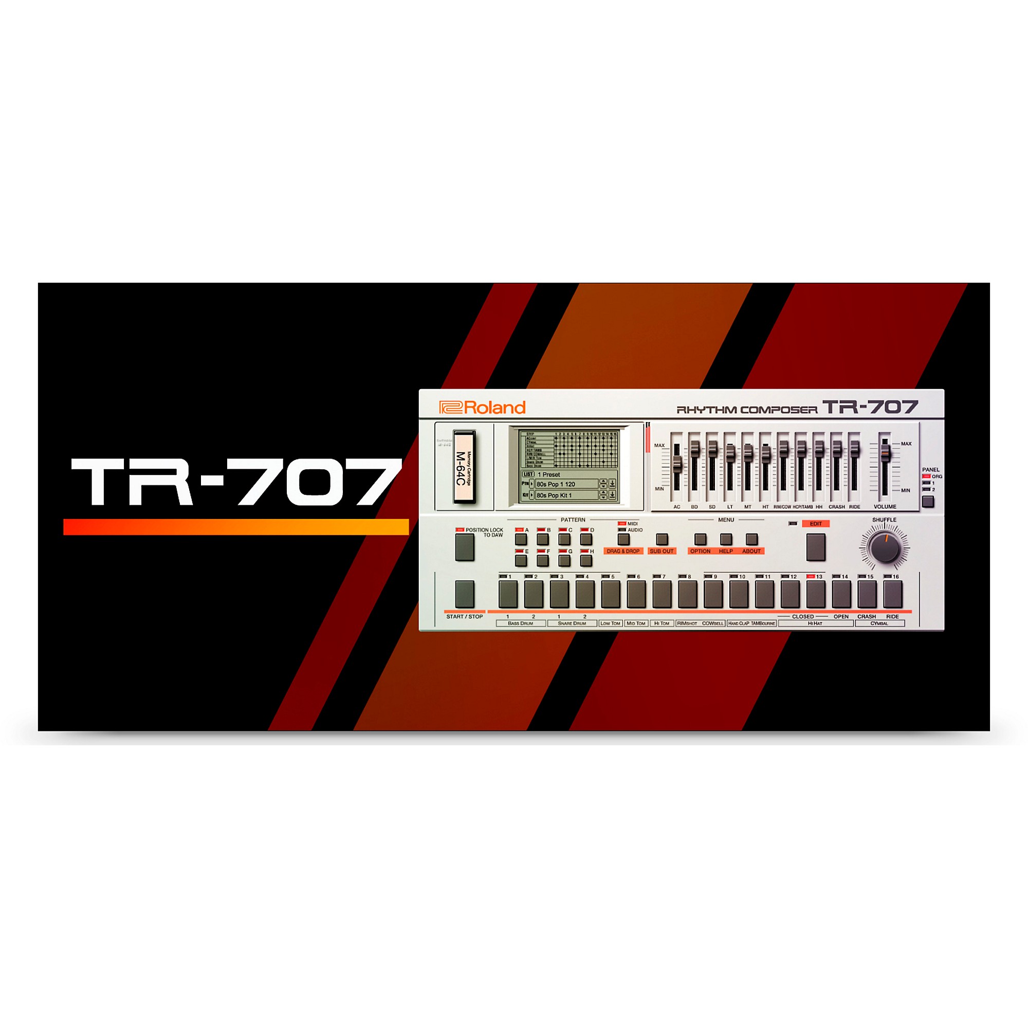 Roland TR-707 Drum Machine Plug-in (Software Download) | Music & Arts