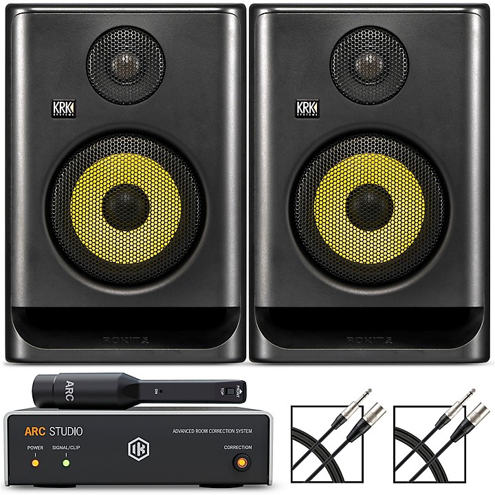 KRK ROKIT 5 Generation 5 5" Studio Monitor Pair with IK Multimedia ARC ...