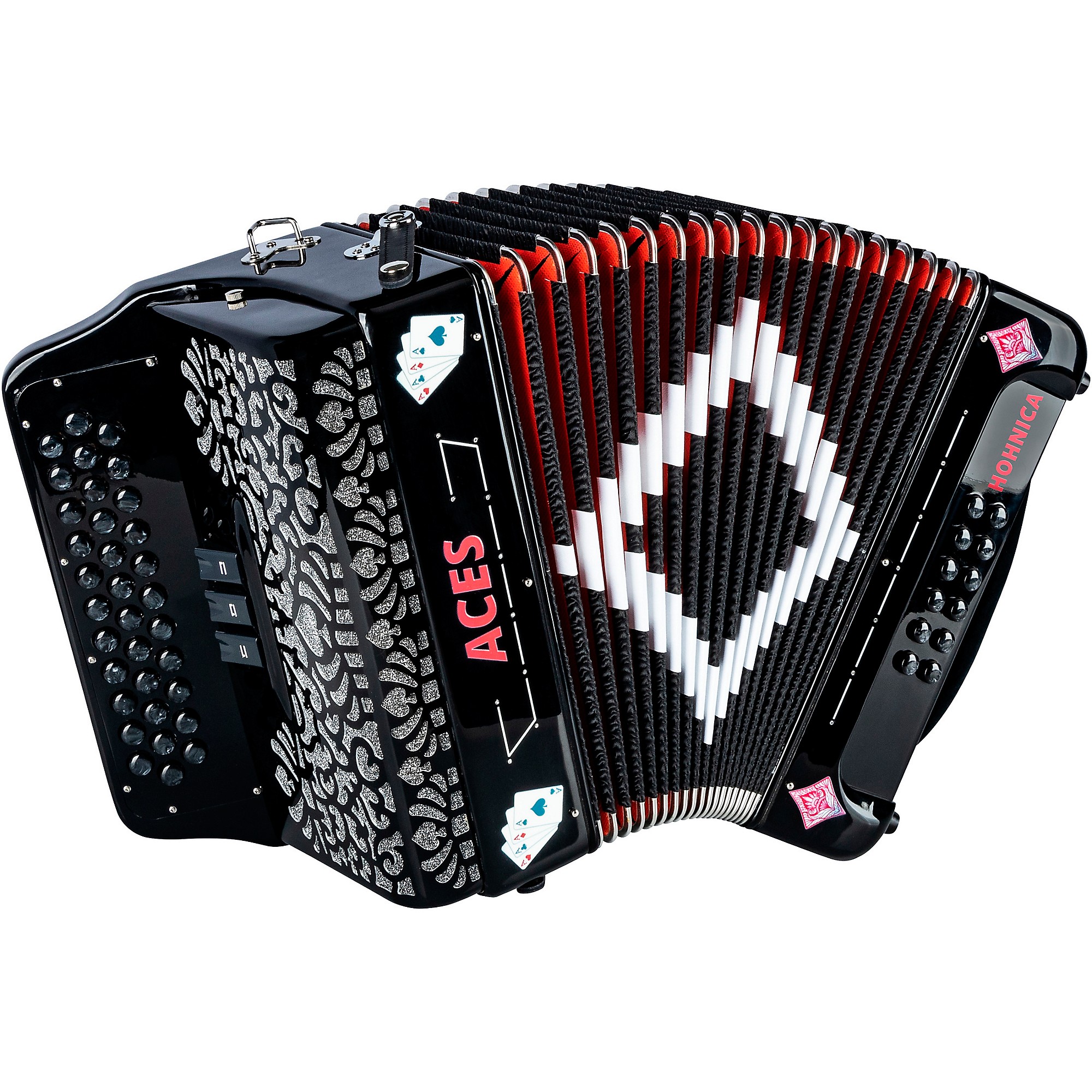 Hohner Hohnica Aces II 3 Register Accordion Black E/A/D | Music & Arts