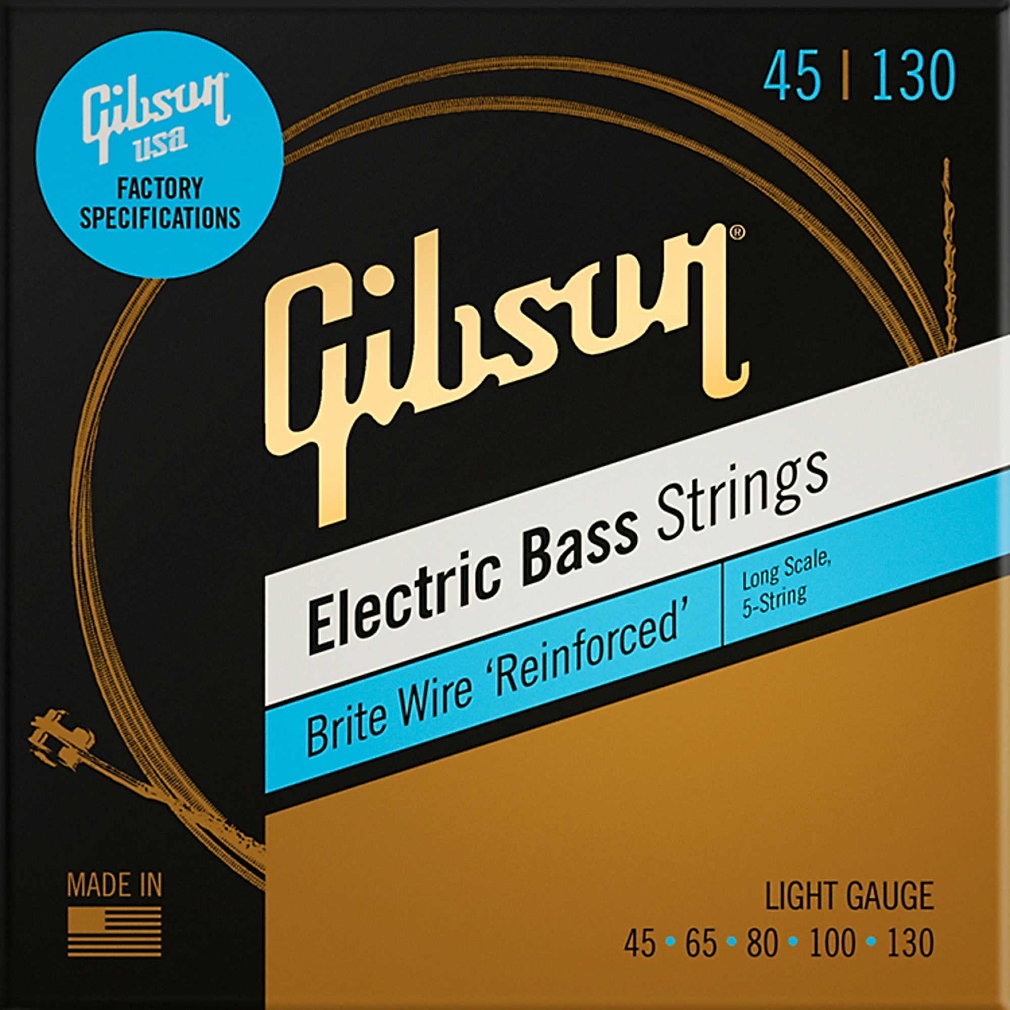 Gibson Long Scale Brite Wire 5-String Electric Bass Strings | Music & Arts